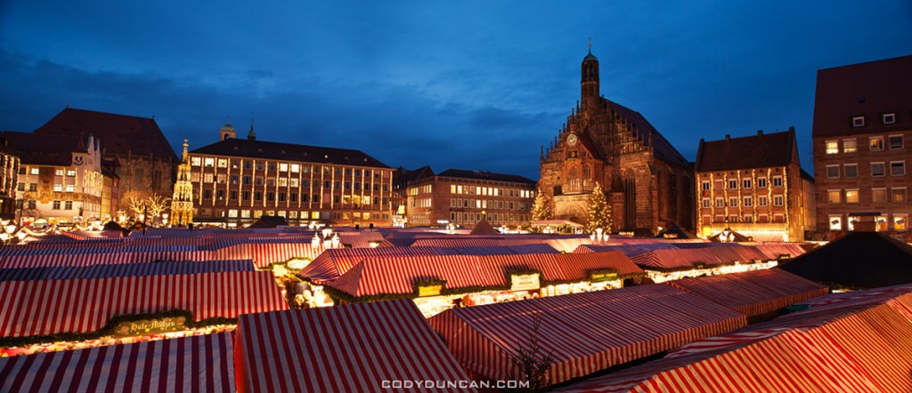 Panoramic Photo of Nuremberg Christmas market | Cody Duncan Photography